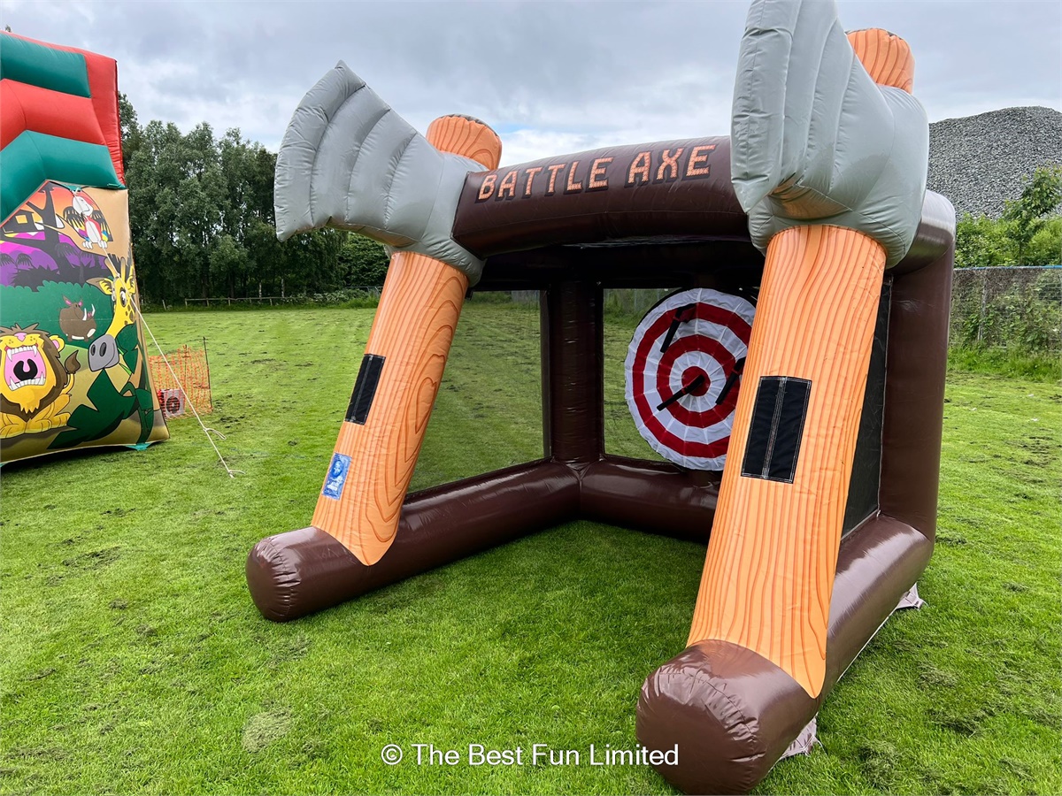 Inflatable Axe Throwing Game - Bouncy Castle & Entertainments Hire in ...