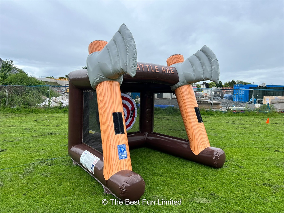 Inflatable Axe Throwing Game - Bouncy Castle & Entertainments Hire in ...