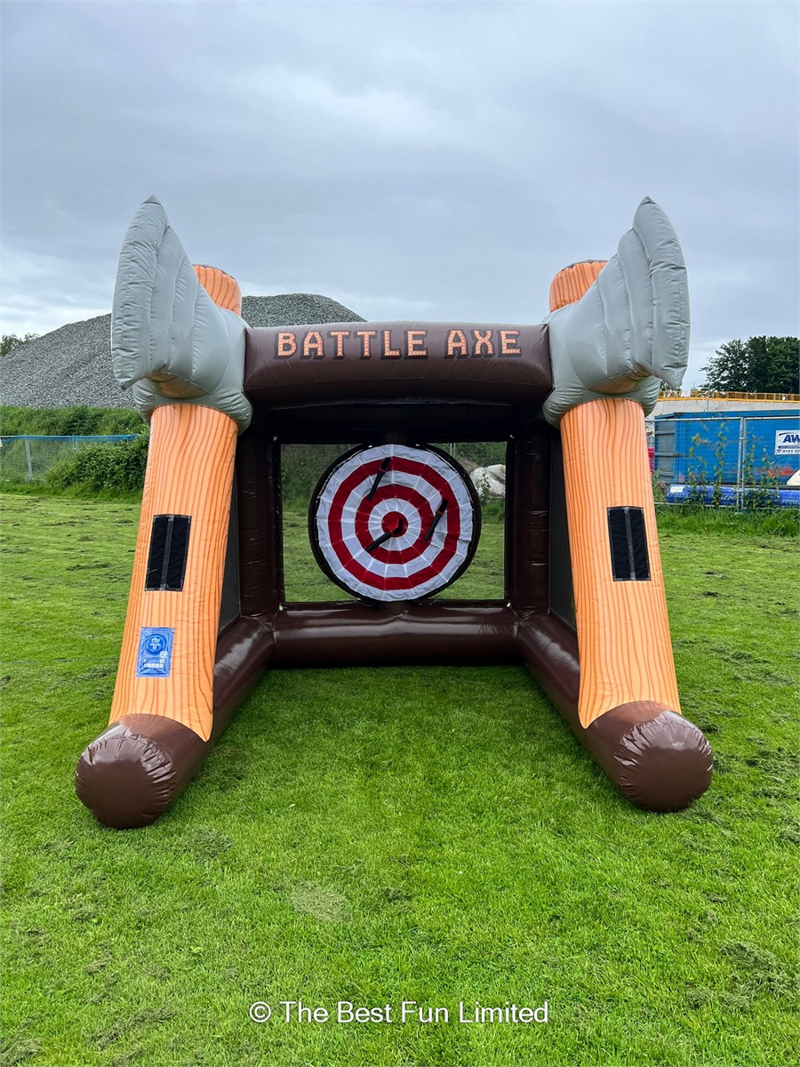 Inflatable Axe Throwing Game - Bouncy Castle & Entertainments Hire in ...
